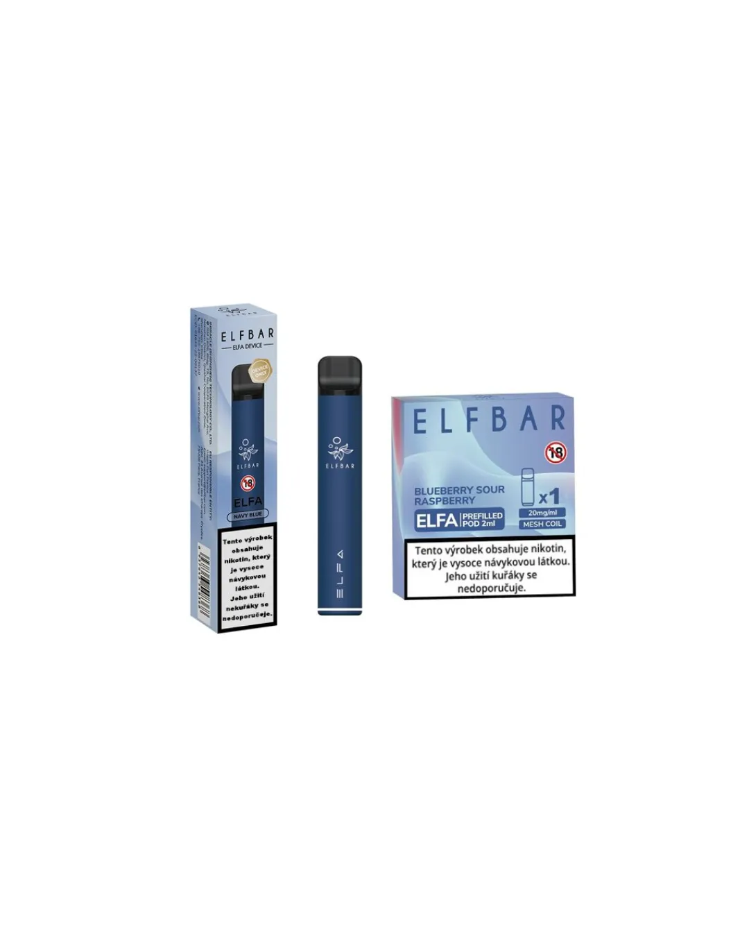 Elf Bar ELFA Prefilled Pod Kit Blueberry Sour Raspberry 2ml 20mg ...